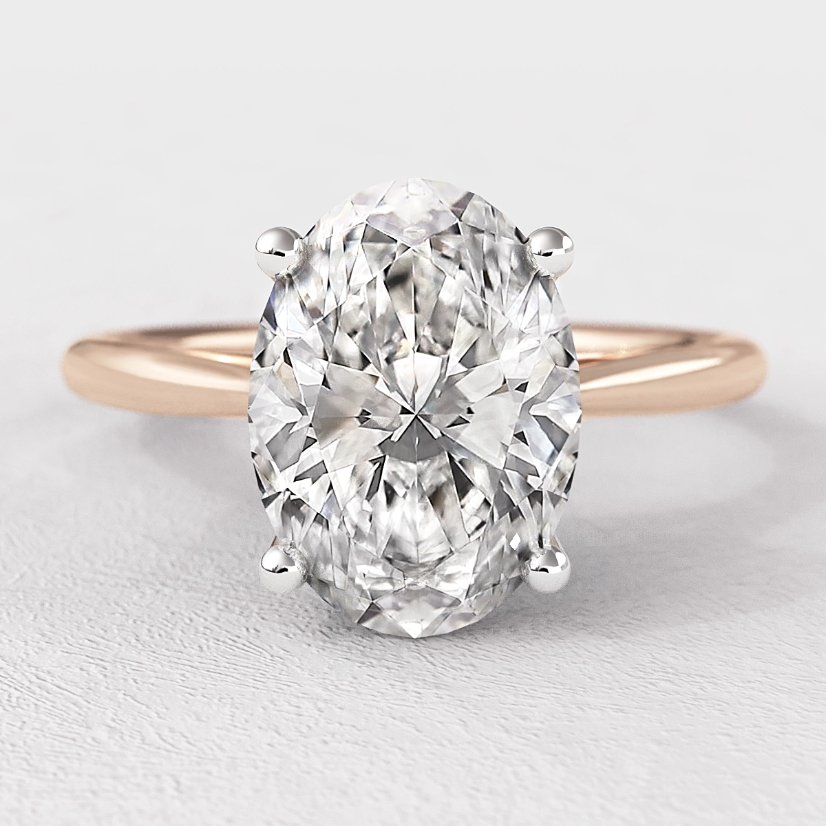 1.50ct Oval Cut Tulip Style Solitaire Engagement Ring SR1093 - Bespoke ...