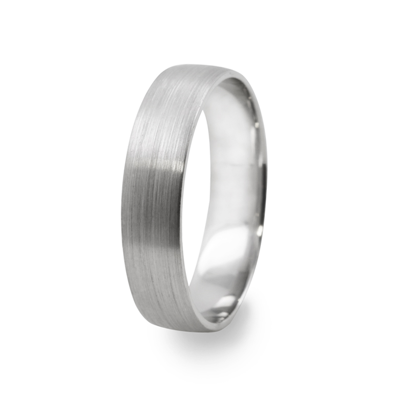 GWR2077 6mm Fully Brushed Platinum/Palladium Ring, Dublin