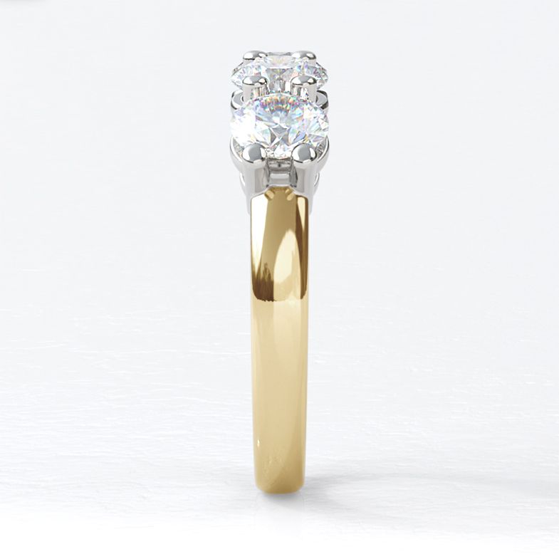 Custom Designed Four Stone Diamond Engagement Ring - SB0075 - Made in ...