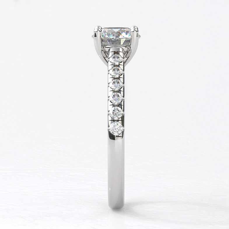 Custom Made Side Stone Diamond Engagement Ring SB0152 - Made in Dublin ...
