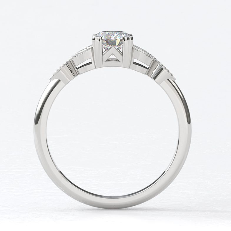 0.60ct Side Stone Diamond Engagement Ring PR1076 - Bespoke Diamonds ...