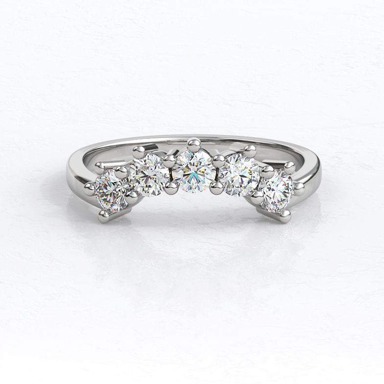 0.50ct Curved Diamond Wedding Ring SB0382, Dublin, Ireland