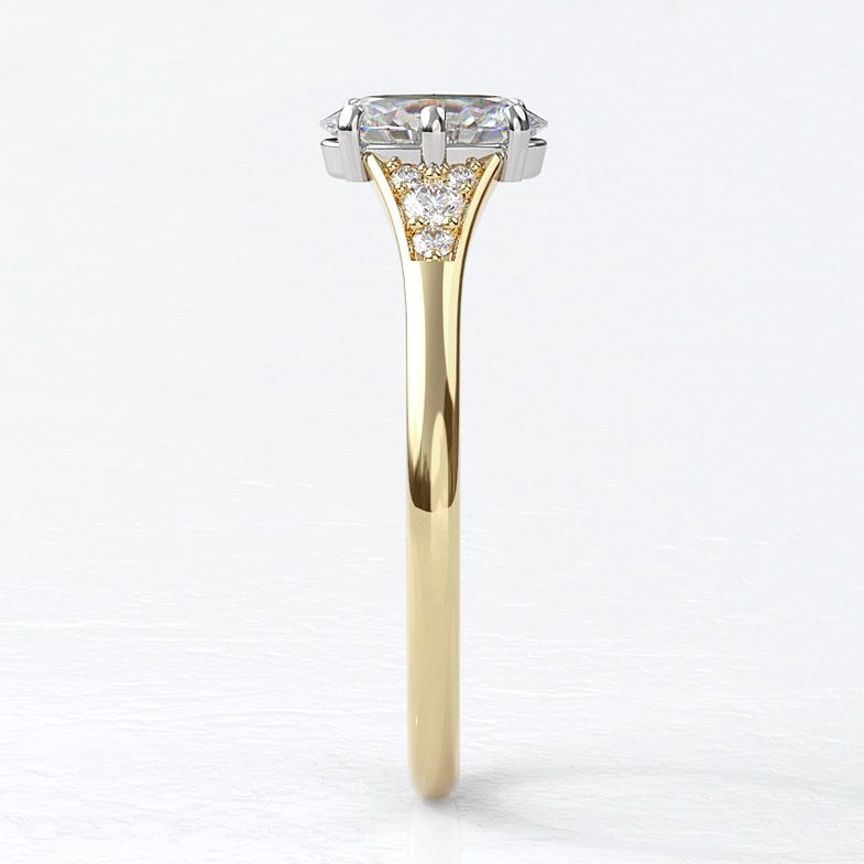 1.05ct Oval Cut Side Stone Diamond Ring PR1005 - Bespoke Diamonds ...