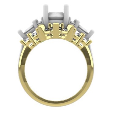 Bespoke Designed Curved Diamond Set Wedding Ring SB4379 V2