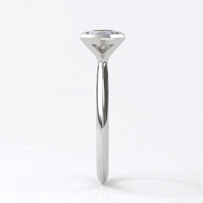 Bespoke Designed Half Bezel Round Cut Engagement Ring SB4472 v2