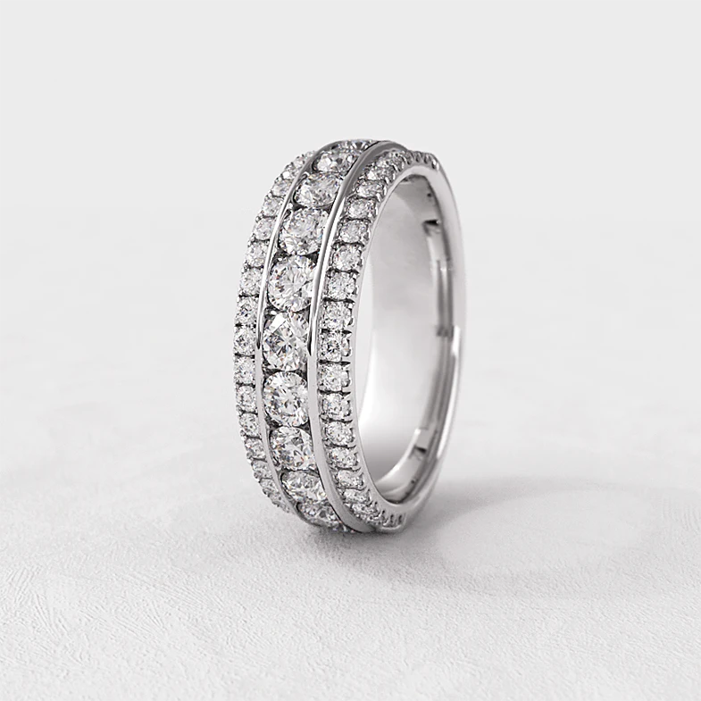 1.07cts Three Row Ladies Diamond Ring SB5222 - Eternity Rings, Dublin ...