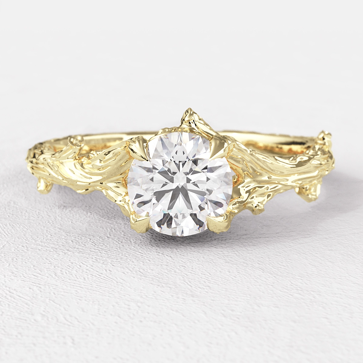 0.40ct Irish Oak Style Diamond Engagement Ring SR1101 - Bespoke ...